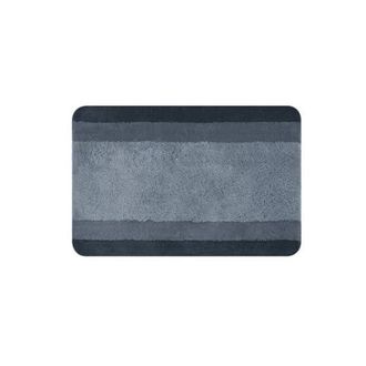 Spirella Tapis de Bain Polyester Balance - Antidérapant - 70 x 120 cm - Gris - Lavable en Machine à 40°C - 90% Polyester, 10% Acrylique - Confort et Sécurité
