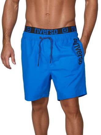 Riverso Badehose Herren Regular Fit RIVBobby Kurze Hosen Badeshorts Schwimmhose Shorts Schnelltrocknend Print Elastischer Bund, Größe:XXL, Farbe:Bright Royal 