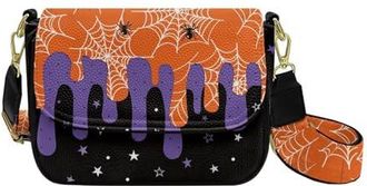 Hugs Idea Sac à bandoulière dHalloween pour femme Hobo Sac à main en cuir, Imprimé Halloween, Taille unique