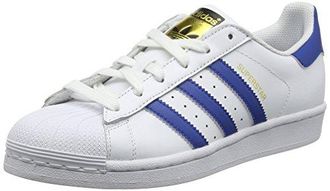 adidas Originals adidas Superstar, Sneakers Basses gar&ccedil;on, Blanc (Ftwr White/Eqt Blue S16/Eqt Blue S16), 36 2/3 EU (UK child 4 Enfant UK)