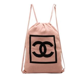 Chanel Sac &agrave; dos &agrave; cordon en jersey Pre-owned - Femme - Pre-owned - Rose - Taille: ONE Size