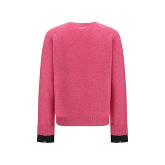 Prada Merino Wool Crewneck Sweater - Pink