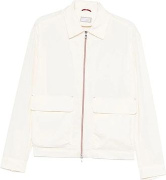 Brunello Cucinelli Homme, Vestes, Blanc, Taille: XL Veste Zipp&eacute;e