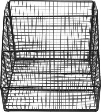 Aboofan Schwarzes Mittleres Mehrschichtiges Robuste B&uuml;ro ablage Vielseitiger Desktop Organizer f&uuml;r Briefe Zeitschriften und Akten Platzsparend und Langlebig