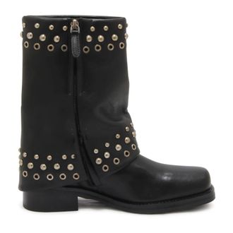 Emanuelle Vee Vintage Clelia Stiefeletten mit Nieten - - Shoes - Damen - Schwarzk - 37 EU
