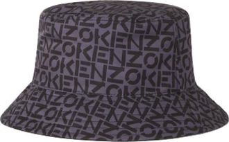 Kenzo Homme, Accessoires, Noir, Taille: ONE Size Reversible Bucket Hat Kenzorepeat