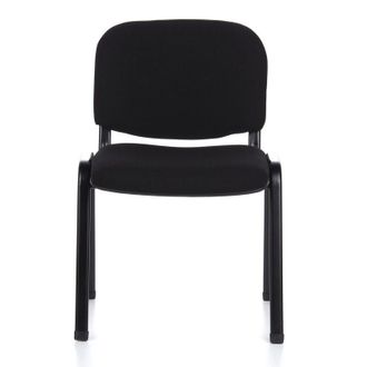 hjh OFFICE [GEBRAUCHT] Hjh Office Vierfu&szlig;stuhl Sitzgelegenheit Besucherstuhl Schwarz Stoff 4er Pack B-Ware