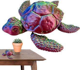 Generic Schildkr&ouml;ten Dekoration f&uuml;r Zuhause,Glieder Bewegliche Tischdekoration 3D Druck Skulptur - Wohnaccessoire Kompakte Tier Figur F&uuml;r Jugendliche Erwachse