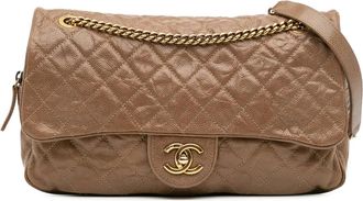 Chanel Hobo Bags - Large Quilted Caviar Shiva Flap - Gr. unisize - in Braun - f&uuml;r Damen
