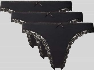 Jake*s Casual String mit Spitzenbesatz