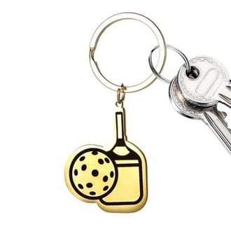 Generic Porte-cl&eacute;s en forme de pagaie - Cordon de voiture en acier inoxydable, support compact, breloque pickleball, petit accessoire d&eacute;coratif pour sac &agrave; mai