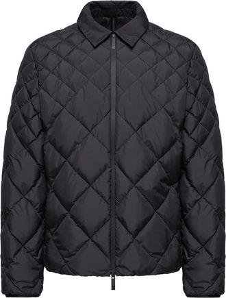 Moncler Moncler Veste-chemise &Agrave; Matelassage En Losanges Atria, Homme, Noir, Taille: 0