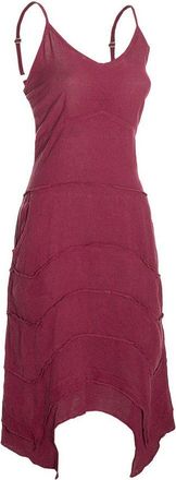 vishes Sommerkleid Damen Tr&auml;ger Patchwork Zipfelsaum Baumwolle Gewebt Alternative Mode, Boho, Hippie, Ethno, Festival