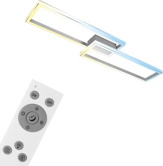 Briloner LED Deckenlampe Dimmbar, LED Deckenleuchte, Lampe, Wohnzimmerlampe, Schlafzimmerlampe, einstellbare Farbtemperatur, Fernbedienung, Nachtlicht- und Tim