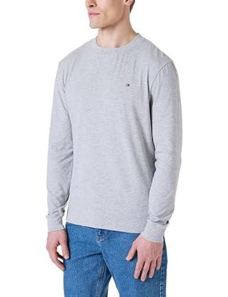 Tommy Hilfiger Sweat Homme Track Top sans Capuche, Gris (Light Grey Heather), XXL