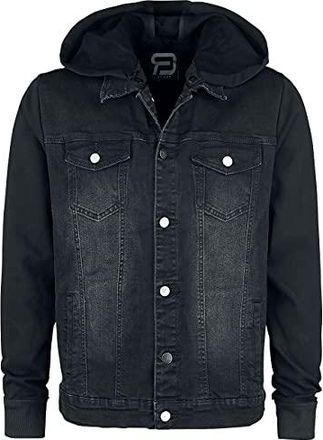 RED by EMP Homme Veste en jean gris foncé avec capuche XXL