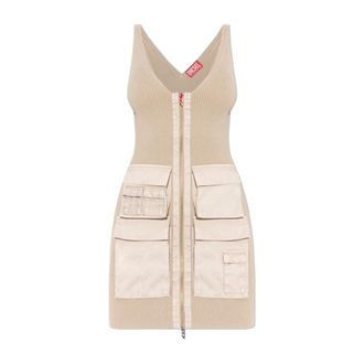 Diesel Femme, Robes, Beige, Taille: 42 FR Robe M-Gabrielle
