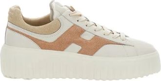 Hogan Low-Top Sneaker - Nappa Leather Sneakers With Iconic H Striped Detai - Gr. 37,5 (EU) - in Wei&szlig; - f&uuml;r Damen
