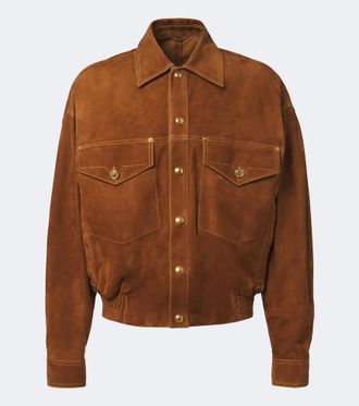 Versace Veste blouson en daim