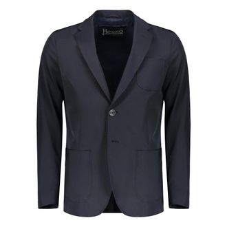 Herno Klassische Jacke mit zwei Kn&ouml;pfen und Schlitz hinten - - Jackets - Herren - Blau - XS