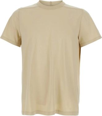Rick Owens Homme, Tops, Beige, Taille: XL T-shirt &agrave; Col Rond