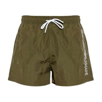Emporio Armani Homme, Maillots de bain, Vert, Taille: L Shorts de bain avec logo brod&eacute;