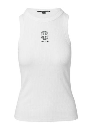 Comma Muskelshirt T-Shirt Tanktop mit Logo-Stickerei