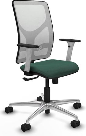 Piqueras y Crespo Schreibtischstuhl in Wassergr&uuml;n, mit wei&szlig;en und schwarzen Armlehnen, h&ouml;henverstellbare Lendenwirbelst&uuml;tze, ausgestattet mit 3 Positionen und Schneidsc