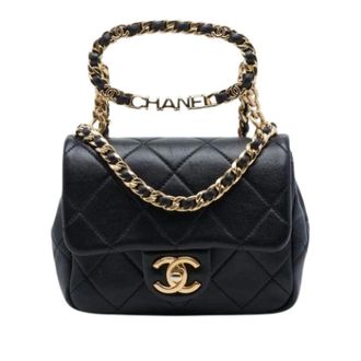 Chanel Pre-owned Quilted Lambskin Flap Crossbody - - Pre-owned - Damen - Schwarzk - ONE SIZE