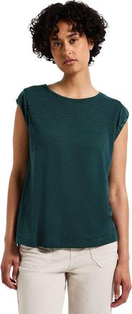 Street One SOL_Shirt w.Embroidered Cuffs Dark Garden Green 46