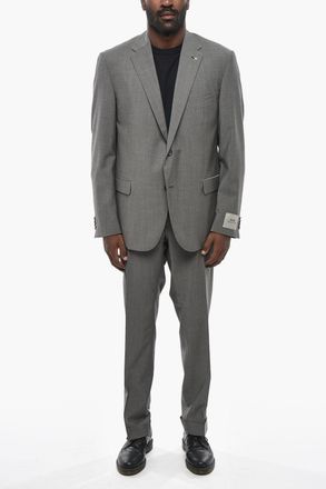 Corneliani CC COLLECTION Zweiknopf-Anzug Aus Schurwolle Mit Klassischem Revers Corneliani