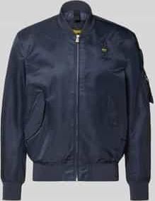 Blauer Jacke mit Zweiwege-Rei&szlig;verschluss Modell Rocky