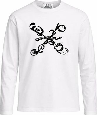 John Richmond Fioriino Langarmshirt - - Tops - Herren - Wei&szlig; - S
