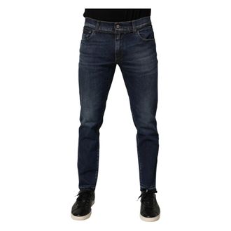 Dolce & Gabbana Cotton Stretch Skinny Jeans - - Jeans - Herren - Blau - L