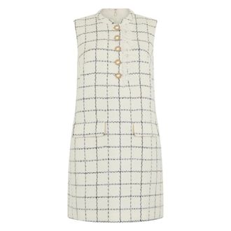 Self Portrait Femme, Robes, Blanc, Taille: 46 FR Mini-robe sans manches