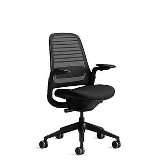 Steelcase Series 1, chaise de bureau ergonomique avec soutien lombaire LiveBack et accotoirs 4D Onyx