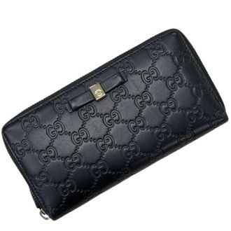 Gucci Portefeuille long (bi-pli) Pre-owned - Femme - Pre-owned - Noir - Taille: ONE Size