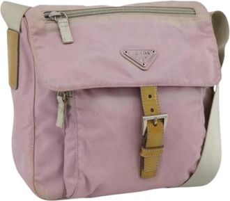 Prada Sac bandouli&egrave;re vintage en nylon Pre-owned - Femme - Pre-owned - Rose - Taille: ONE Size