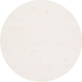 vidaXL Dessus de table Blanc &Oslash;90x2,5 cm Bois de pin massif