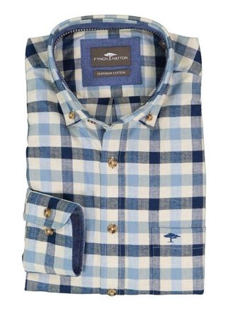Fynch-Hatton Fynch-Hatton Herren Hemd blau kariert