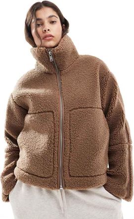 Only Veste duveteuse ample - Marron clair-Brown