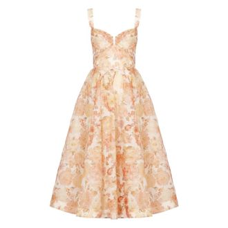 Zimmermann Rebellion Drape Midi Dress - - Dresses - Damen - Orange - S