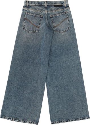 Stella McCartney Lace-Trimmed Wide-Leg Jeans - Blue