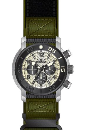 Invicta Coalition Forces 50095 Herrenuhr - Quarzwerk - Edelstahl mit beigem Zifferblatt - 50 mm