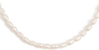 Singularu Pompeya Halskette. Edelstahl mit 18 Kt Vergoldeter Beschichtung und Zuchtperle. Schmuck für Damen