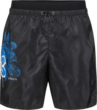 Iceberg Homme, Maillots de bain, Noir, Taille: 2XL Boxer Swim Shorts