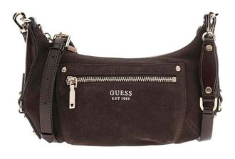 Guess Cuir sac &agrave; &eacute;paule bandouli&egrave;re Marsha Mini Crossbody Bag Espresso marron fonc&eacute;