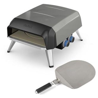 T-fal Pizza Pronto Gas-Pizzaofen f&uuml;r den Au&szlig;eneinsatz, bis 400 &deg;C, Temperaturregler, Ein-/Ausschalter, Steuerung des Drehsteins, kompakt, inkl. Pizzaschiebe