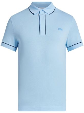 Lacoste polo &agrave; patch logo - Bleu
