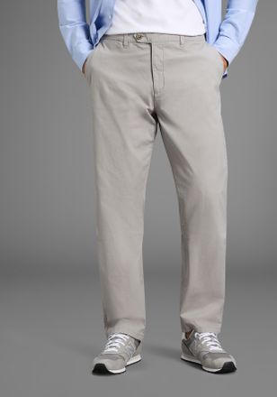 Man's World Dehnbund-Hose MANS WORLD, Herren, Gr. 24, N + U Gr, beige (hellgrau), Web, Obermaterial: 98% Baumwolle, 2% Elasthan, regular fit lang, Hosen, Preis-Le